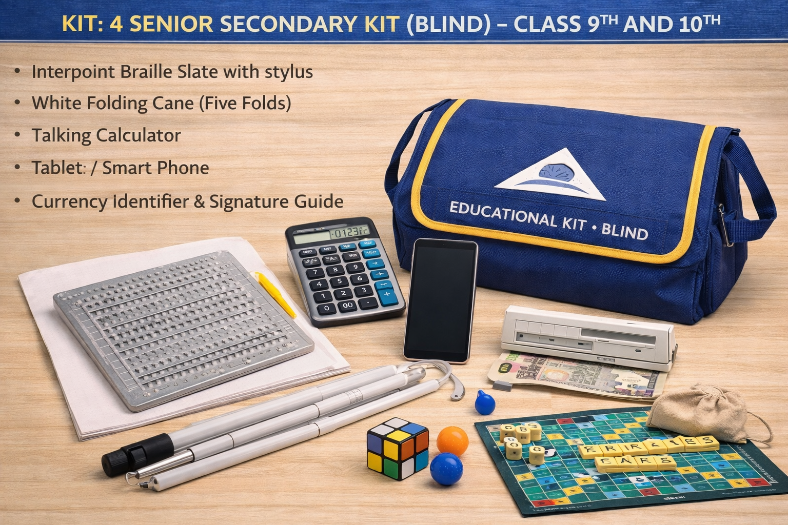 SENIOR SECONDARY KIT (BLIND) - CLASS 9TH AND 10TH - KIT 4