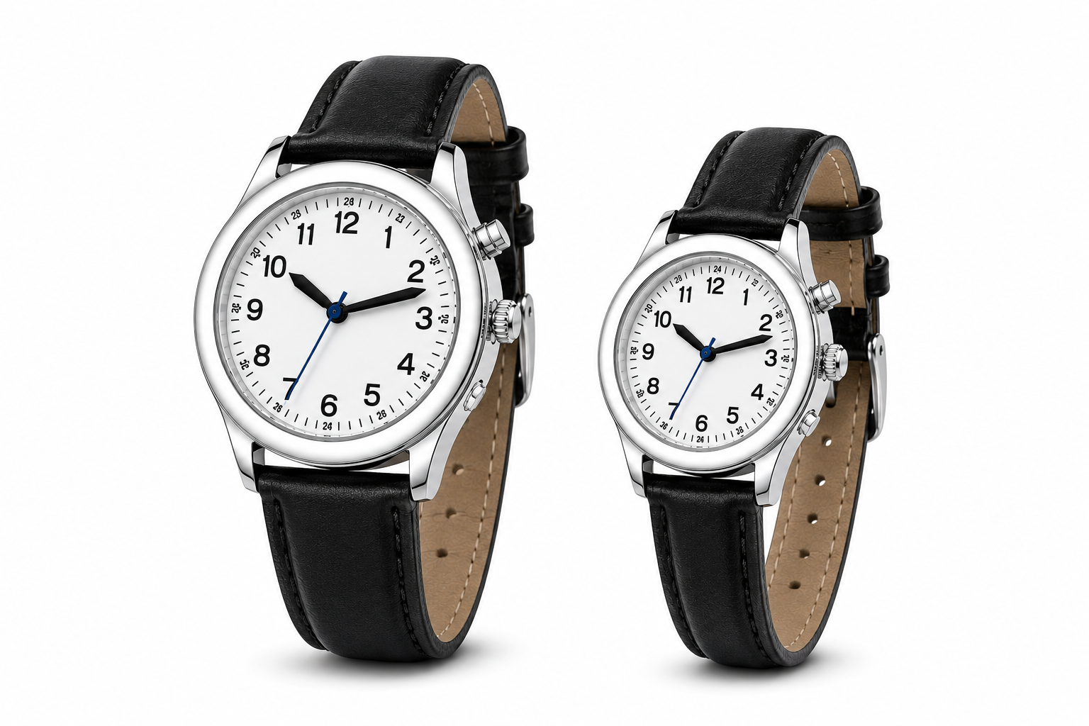 Premium Leather Talking Watch for Low Vision